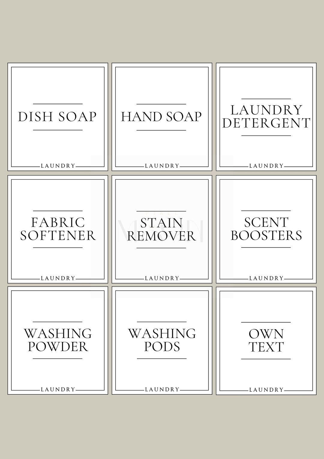 Laundry Organisation Labels, Personalised Jar Labels, Sticker Label ...