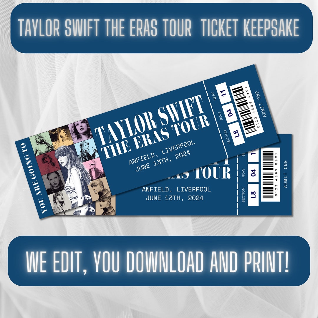 The Eras Tour Taylor Swift Surprise Concert Ticket Swiftie - Etsy