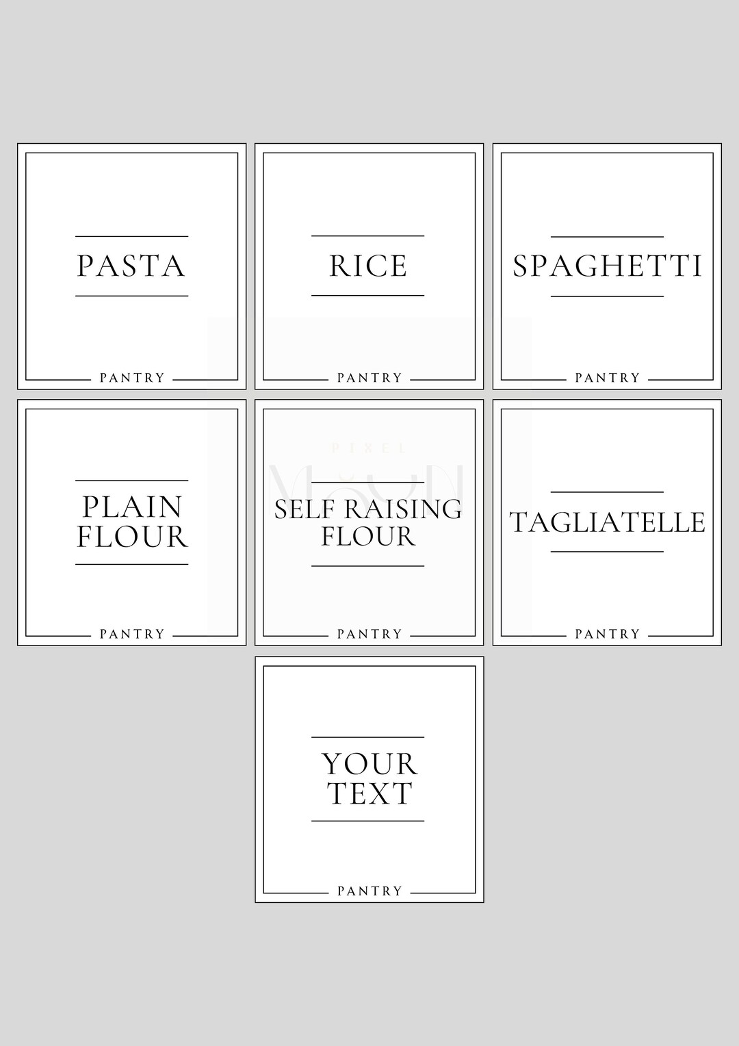Organization Labels, Personalised Jar Labels, Pasta Labels, Flour ...