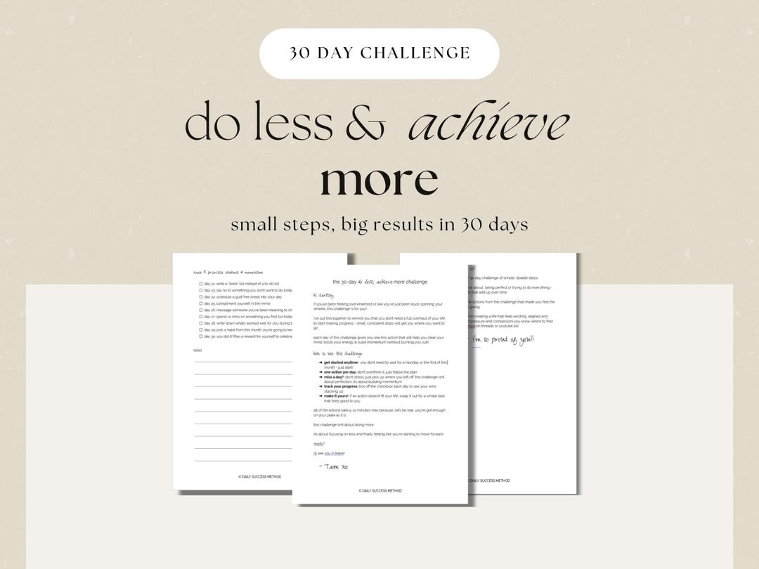 30 Day Fall Personal Development Challenge: Digital Habit Tracker (PDF ...