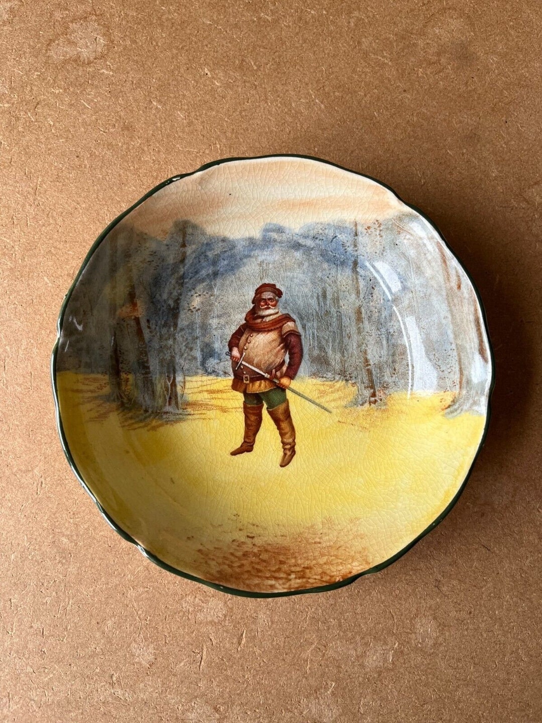 Vintage Royal Doulton 'falstaff' Shakespearean Crinkle Edge Dish Plate ...