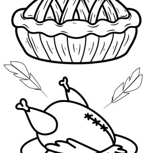 Thanksgiving Coloring Pages for Kids - Etsy