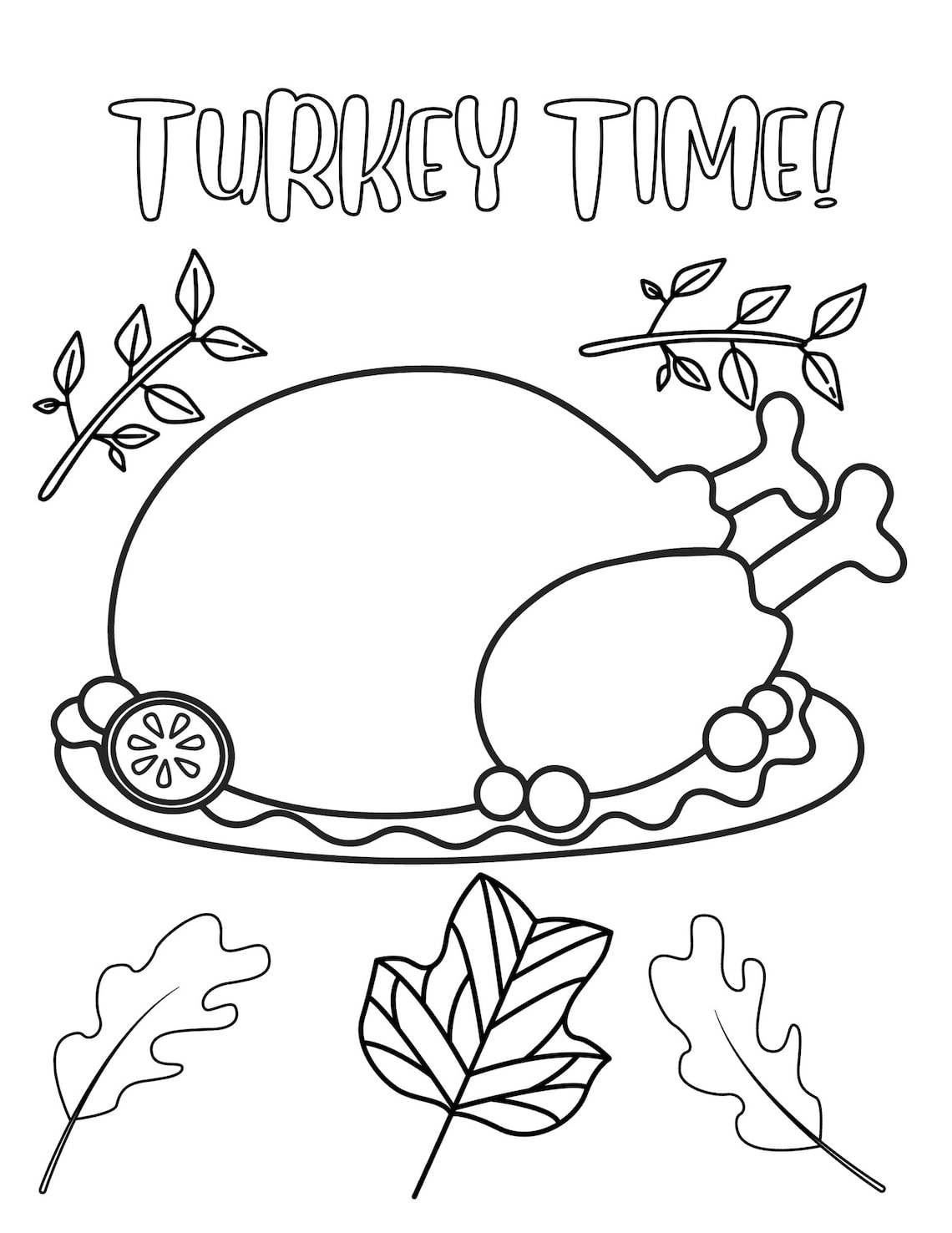 Thanksgiving Coloring Pages for Kids - Etsy