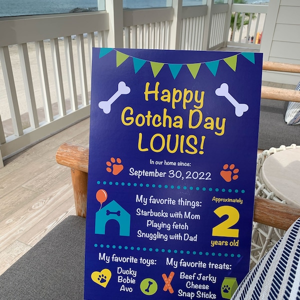 Gotcha Adoption Anniversary Sign - Etsy