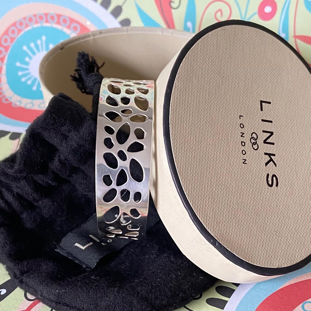 Rare Links of London Sterling Silver Timeless Bangle 18.5cm Round, 19mm ...