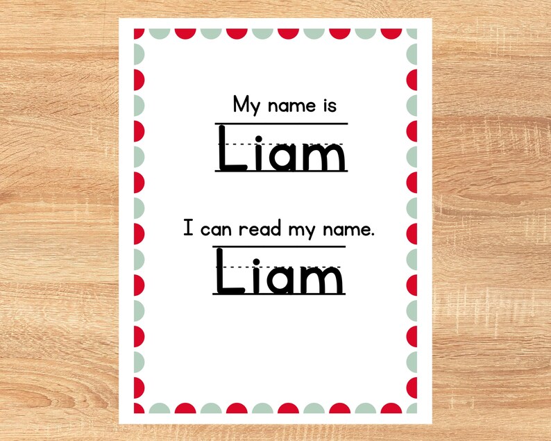 Personalized Name Worksheet Set: Tracing, Letter Recognition (PDF) - Etsy