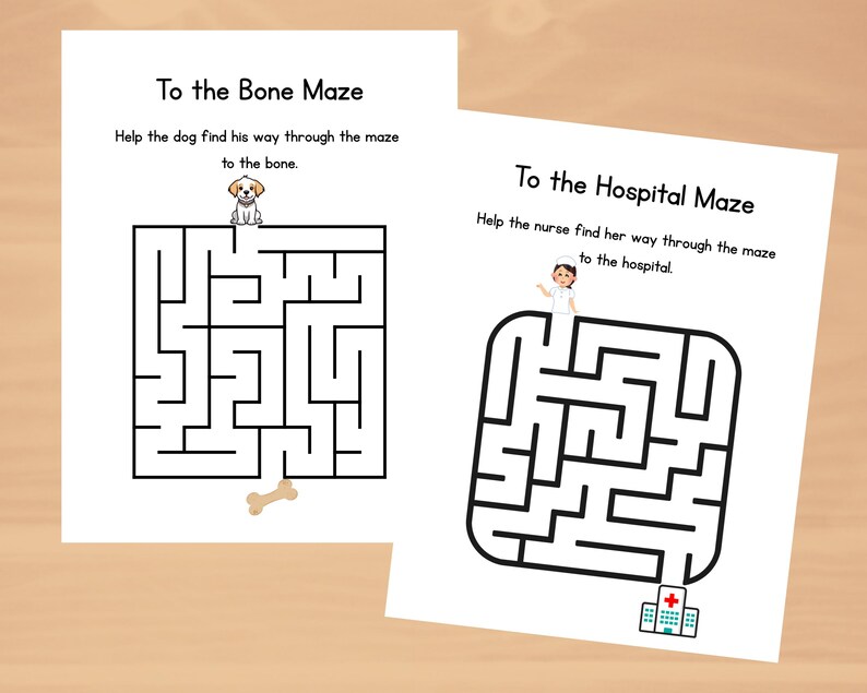 Kids Printable Maze Game Puzzle Worksheets for Critical Thinking and ...