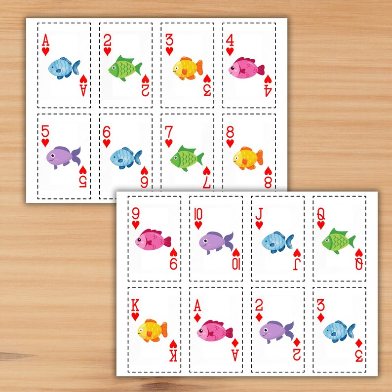 Go Fish Printable Card Game for Kids - Fun Family and Educational ...