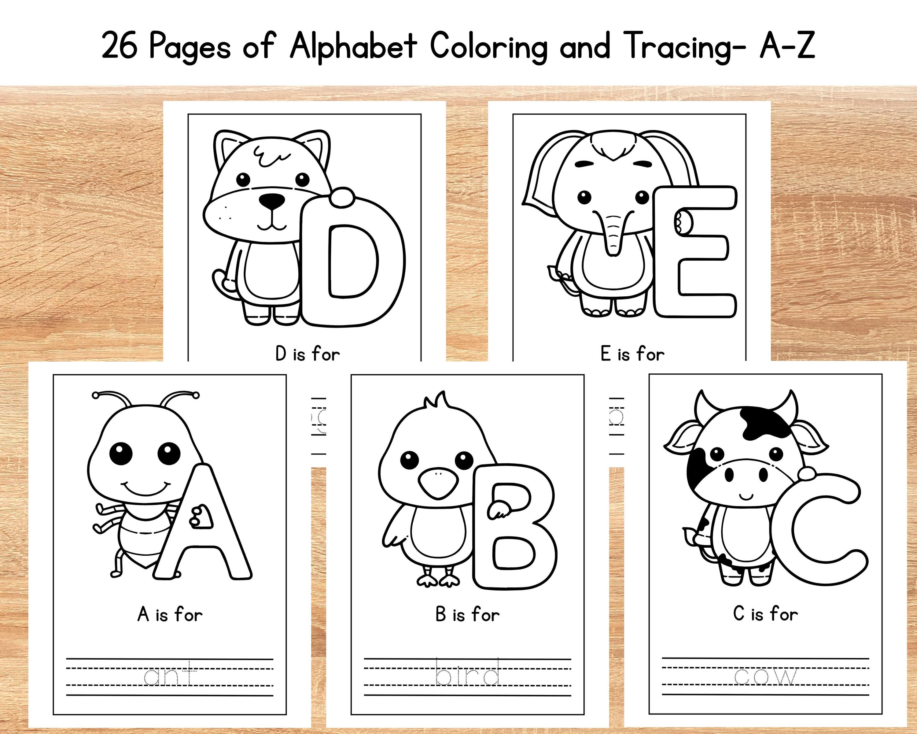 Alphabet Coloring Worksheets Printable Pages for Preschool Pre-k and ...