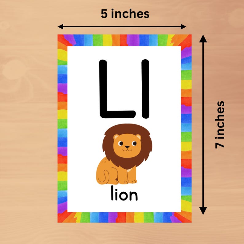 Printable Alphabet Flashcards for Kids Educational ABC Learning Cards ...