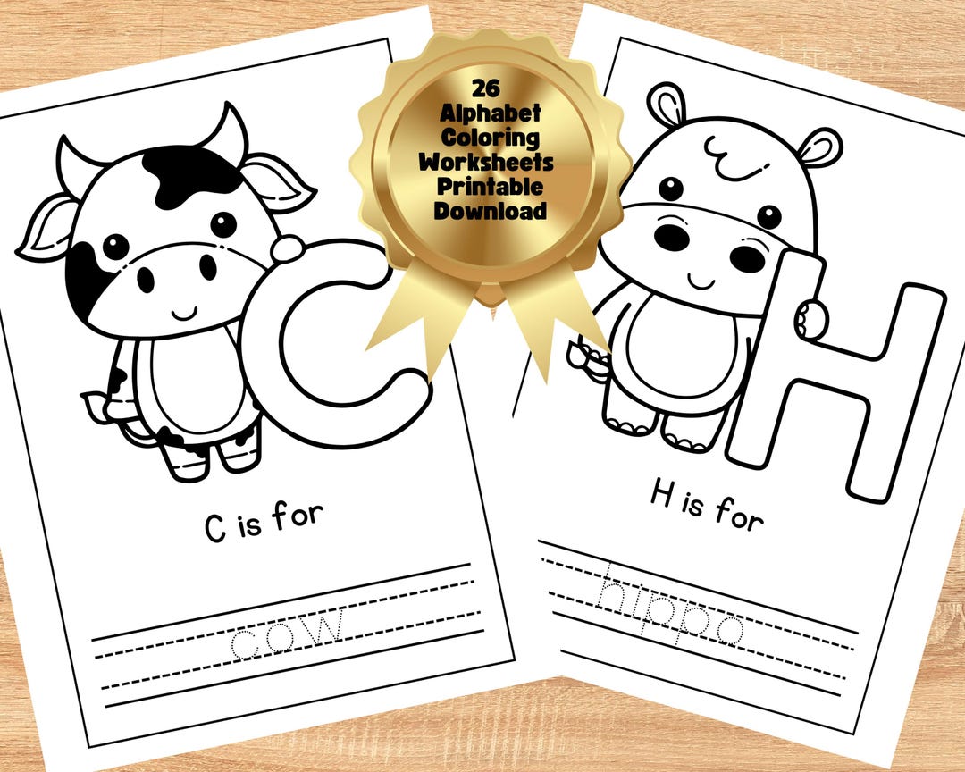 Alphabet Coloring Worksheets Printable Pages for Preschool Pre-k and ...