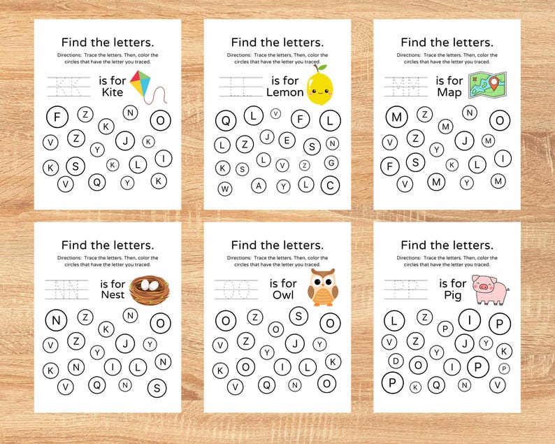 Alphabet Tracing and Coloring Printable Worksheets for Preschool Pre-k ...