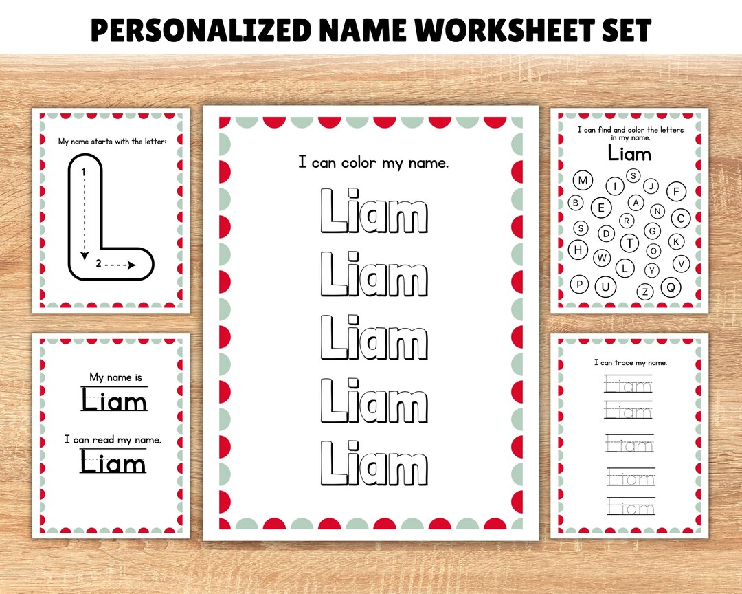 Personalized Name Printable Worksheets for Preschool Pre K Kindergarten ...