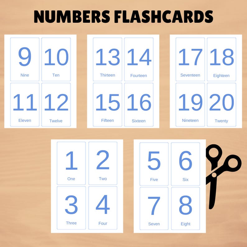 Printable Kids Flashcards: Alphabet, Numbers, Shapes & Colors (PDF ...