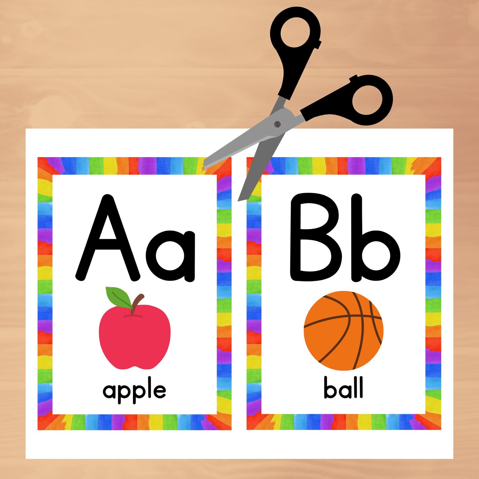 Printable Alphabet Flashcards for Kids Educational ABC Learning Cards ...