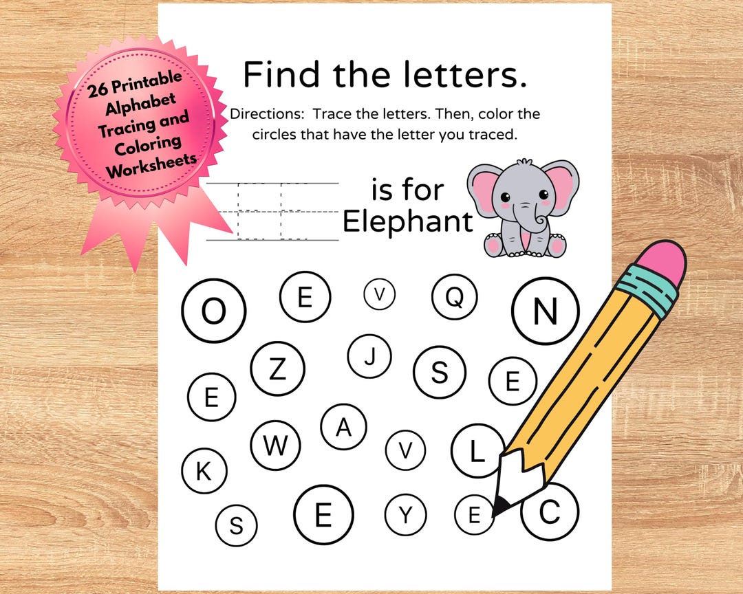 Alphabet Tracing and Coloring Printable Worksheets for Preschool Pre-k ...