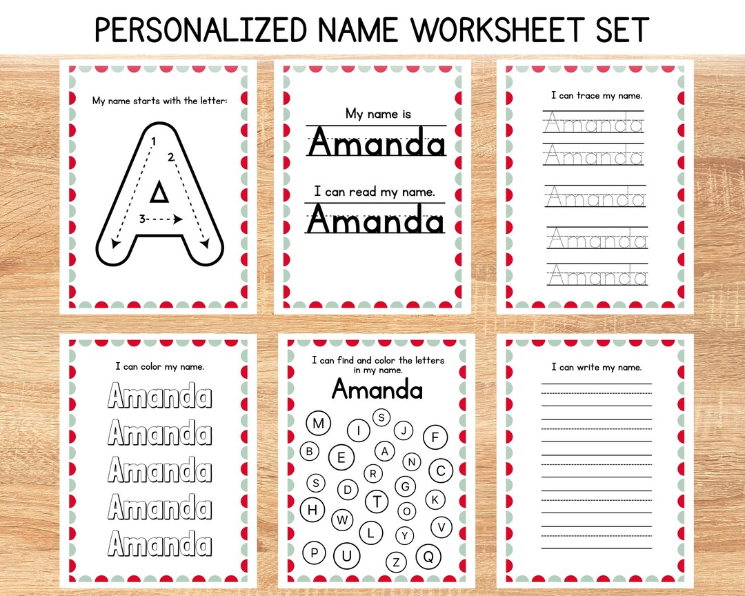 Personalized Name Printable Worksheets for Preschool Pre K Kindergarten ...