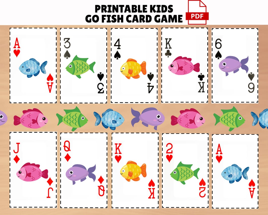 Go Fish Printable Card Game for Kids - Fun Family and Educational ...