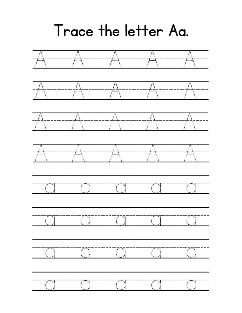 Alphabet Writing Letter Practice Workbook Printable Worksheets for ...