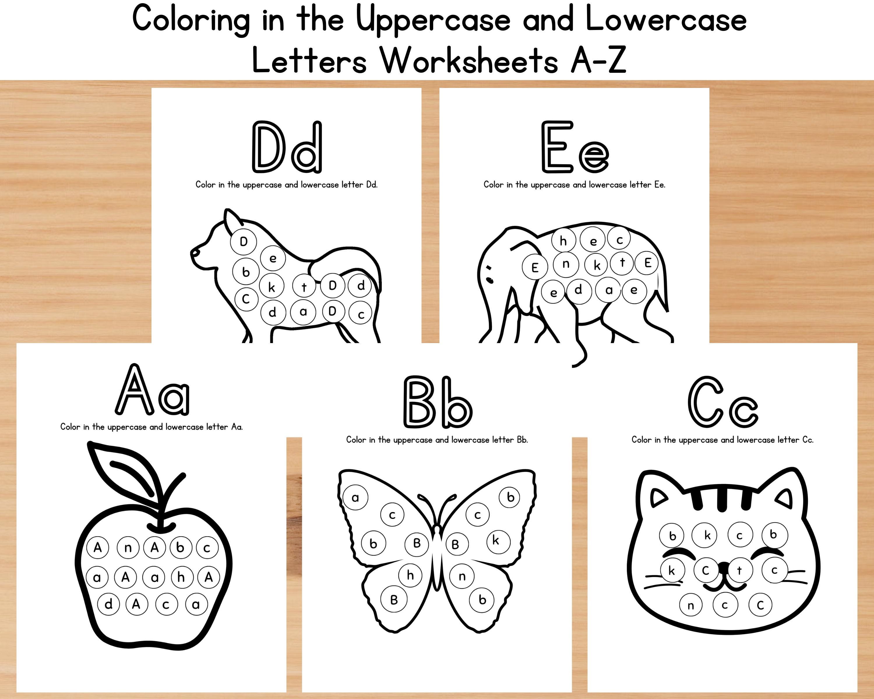 Alphabet Learning Worksheets: Writing, Tracing, Coloring (PDF Download ...