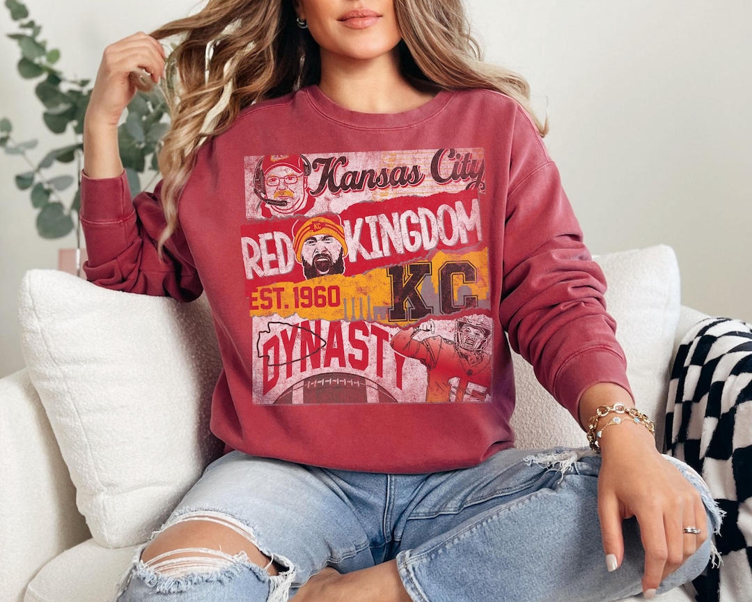 Vintage Kansas City Chiefs Sweatshirt, Retro KC Football Apparel - Etsy