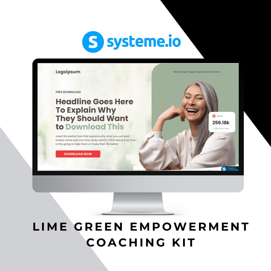 Systeme.io Lime Green Empowerment Coaching Kit I Systeme.io I Website I Funnel I Coaches I ...