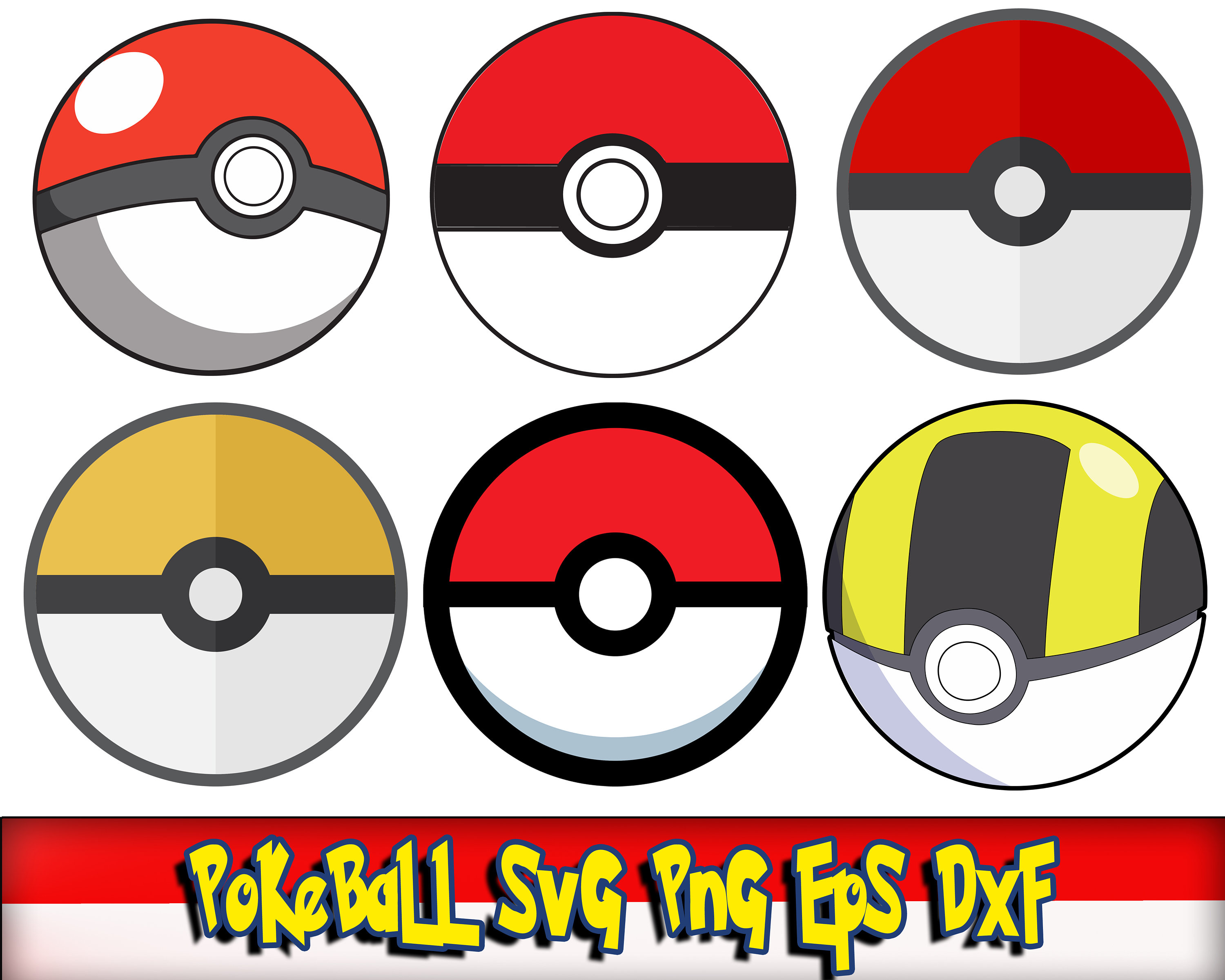 Ball SVG PNG EPS Dxf Cricut Pokeball Svg Pokeball Png Poke - Etsy