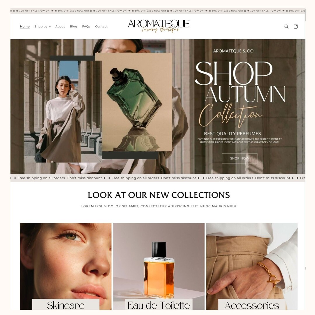 Aromateque Light Boutique Shopify Theme Light Modern Clean Shopify ...