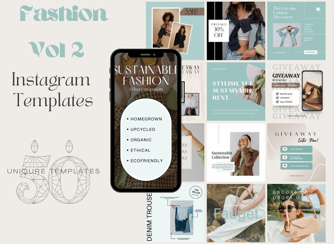 50 Editable Canva Fashion Instagram Template, Canva Template, Instagram ...