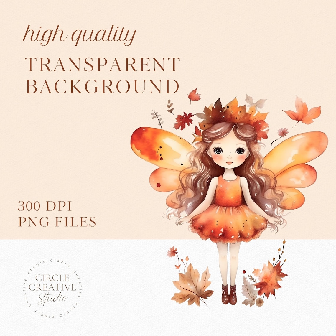Watercolor Fall Fairy Clipart PNG Autumn Fairy Garden, Cute Fairy House ...