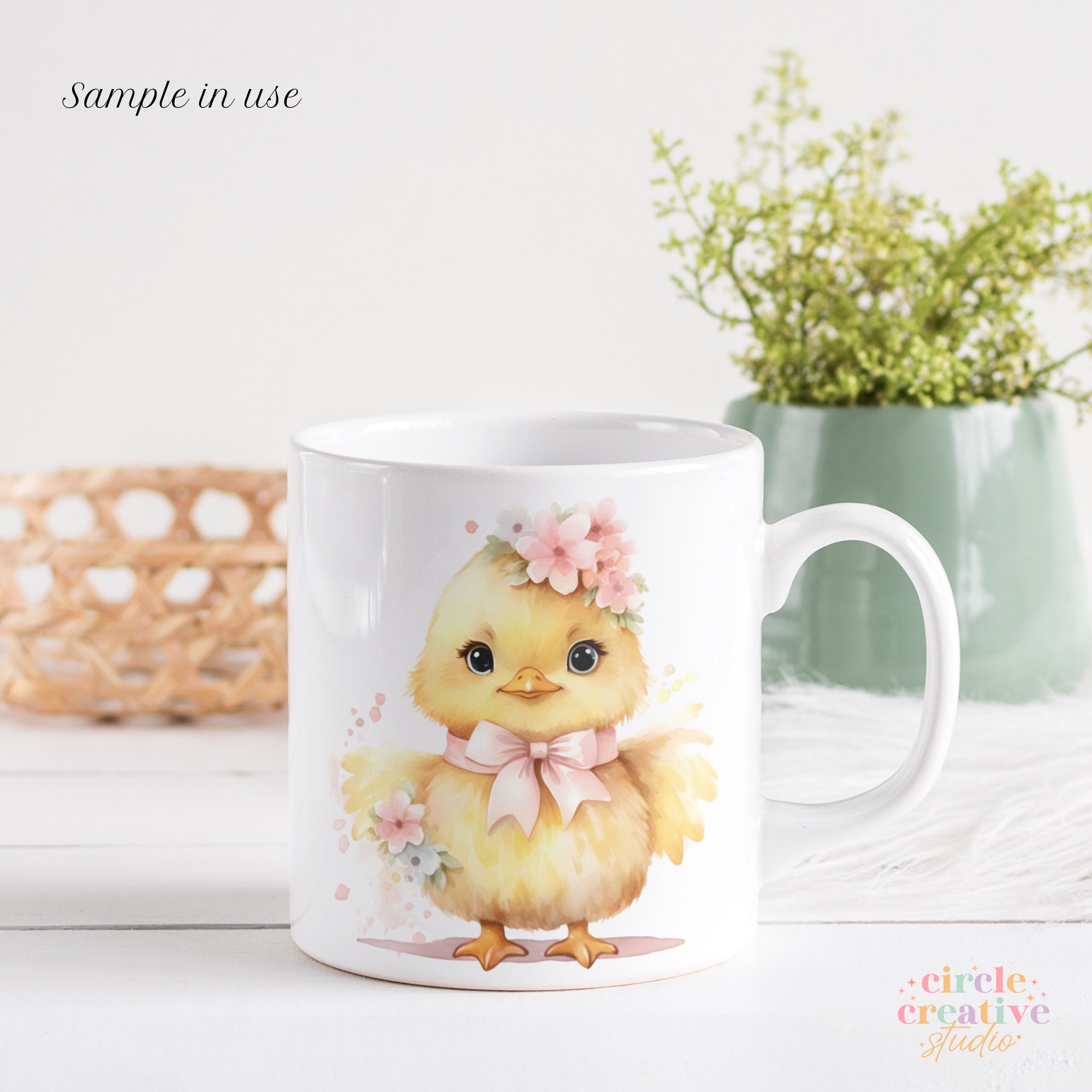 Cute Easter Chicken Png Clipart, Watercolor Baby Chick Spring Clipart ...