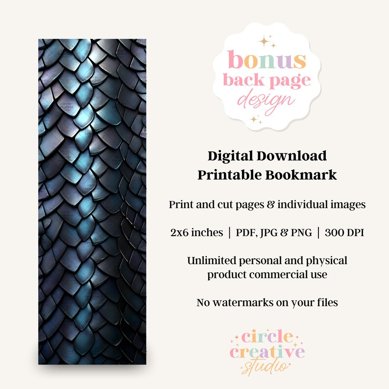 Fantasy Dragon Printable Bookmark PNG Bundle, Red Eyes Gothic Dragon ...