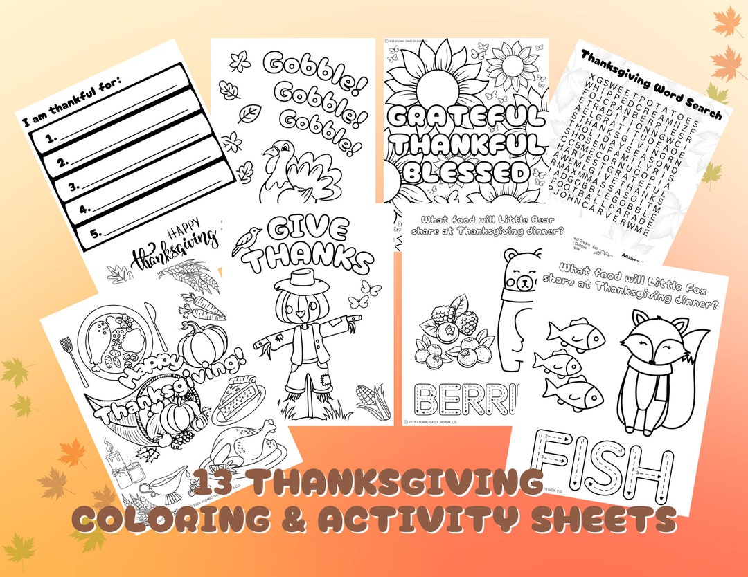 13 Thanksgiving Coloring and Activity Pages for Kids and Families ...