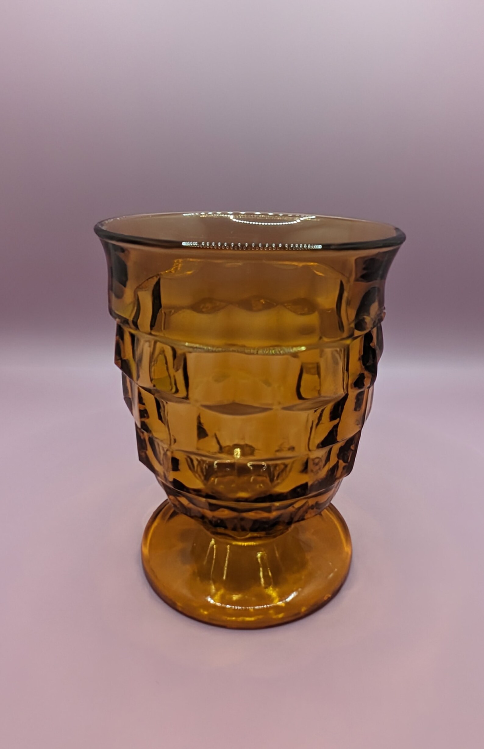 Vintage Indiana Glass Whitehall Flared Tumblers, "cubist" Design ...