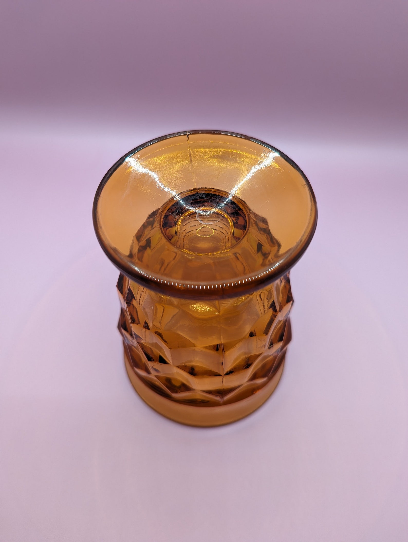 Vintage Indiana Glass Whitehall Flared Tumblers, "cubist" Design ...