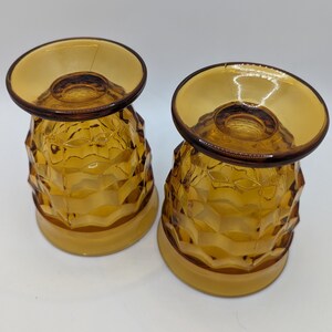 Vintage Indiana Glass Whitehall Flared Tumblers, "cubist" Design ...