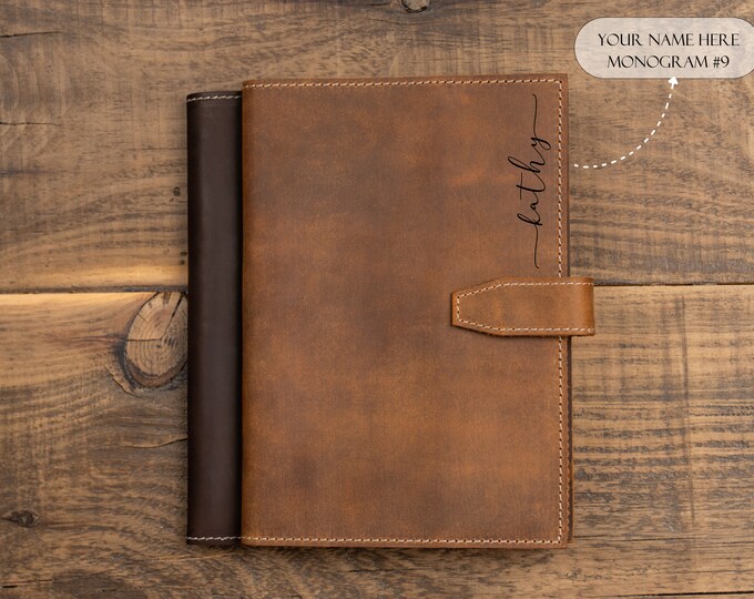 Personalized Notebook Cover, A5 Leather Journal Cover, Leather Journal ...