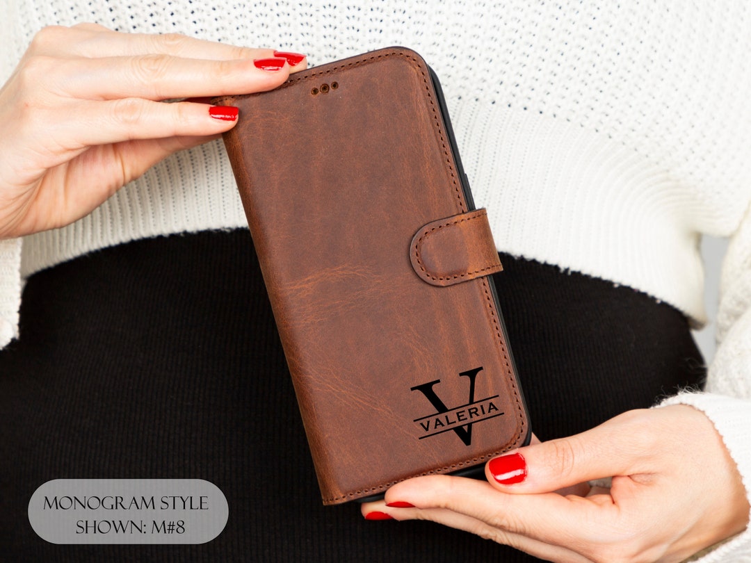 Personalized Leather iPhone Wallet Case: Magsafe RFID Protection - Etsy