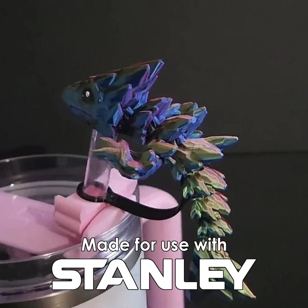 Black Chroma Style Gem Dragon 10mm Stanley Straw Topper 30oz 40oz - Etsy