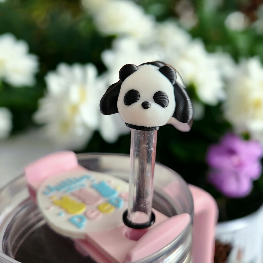 Cute Panda 10mm Stanley Straw Topper 30oz 40oz - Etsy