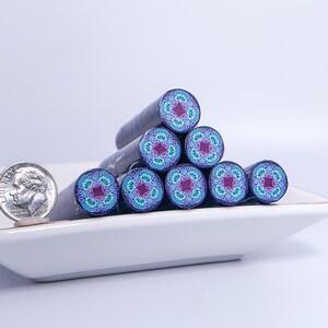 Purple Mandala Cane, Raw Cane, Pen Art, Crochet Hook Art, Unbaked ...