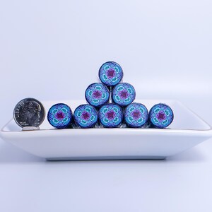 Purple Mandala Cane, Raw Cane, Pen Art, Crochet Hook Art, Unbaked ...