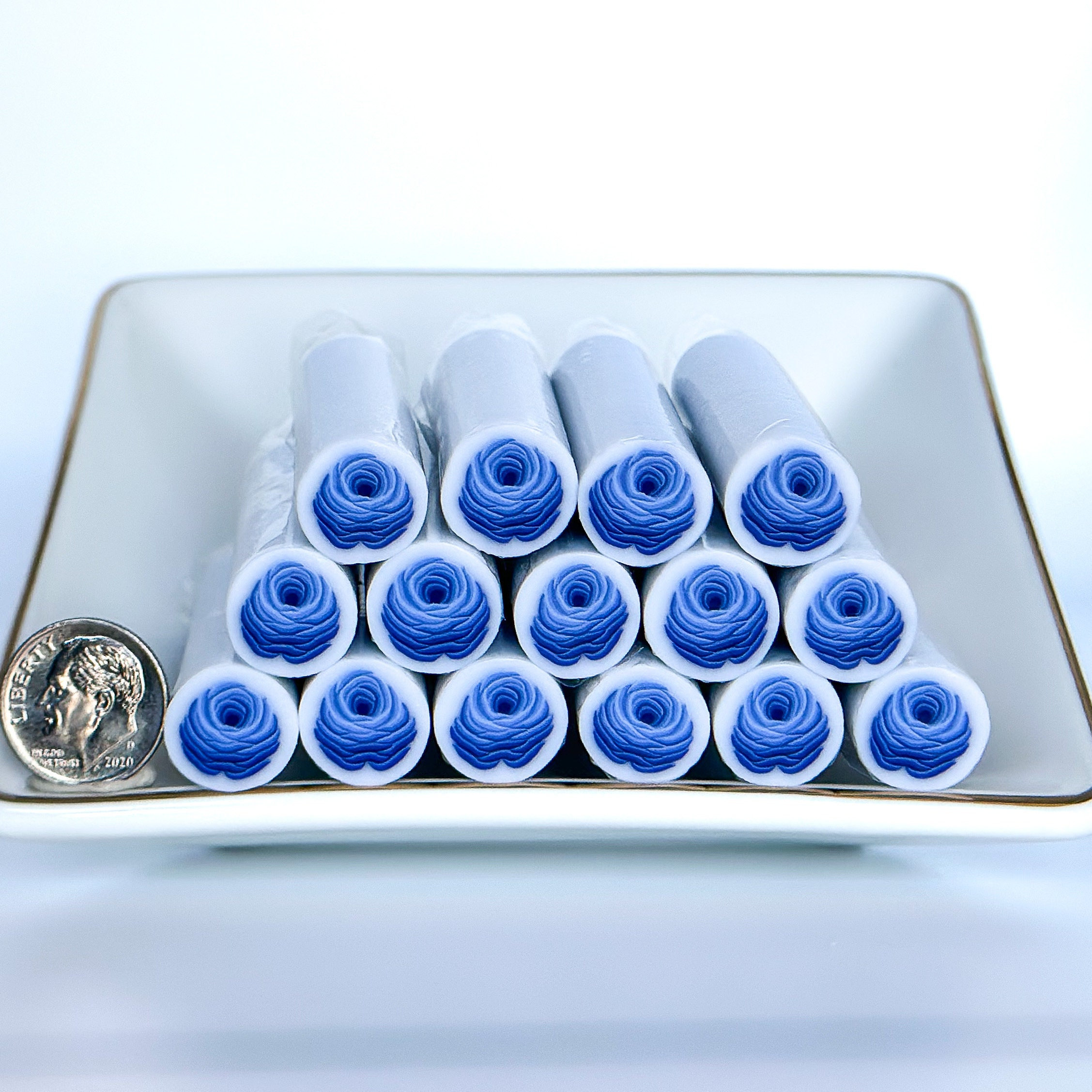 Navy Blue Heirloom Rose/ Cabbage Rose Cane, Translucent Background ...