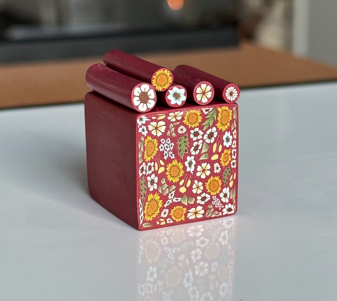 Complex Fall Fabric Pattern Block Polymer Clay Cane Raw Clay - Etsy