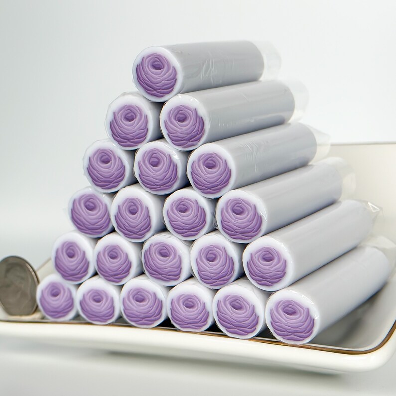 Purple Cabbage Heirloom Rose Cane, Translucent Background, Unbaked ...