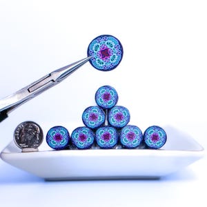 Purple Mandala Cane, Raw Cane, Pen Art, Crochet Hook Art, Unbaked ...