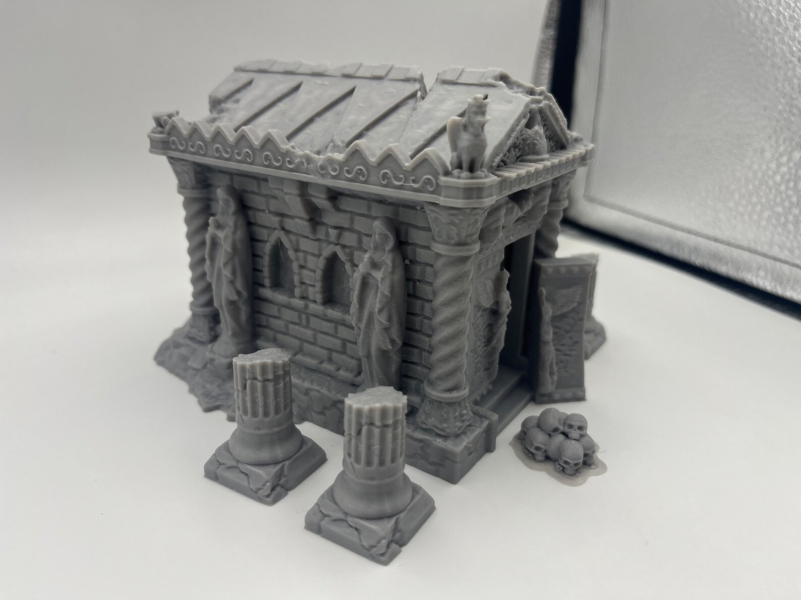 Mausoleum Houses and Ruins Scene, Architecture Terrain Scenery for 18 ...