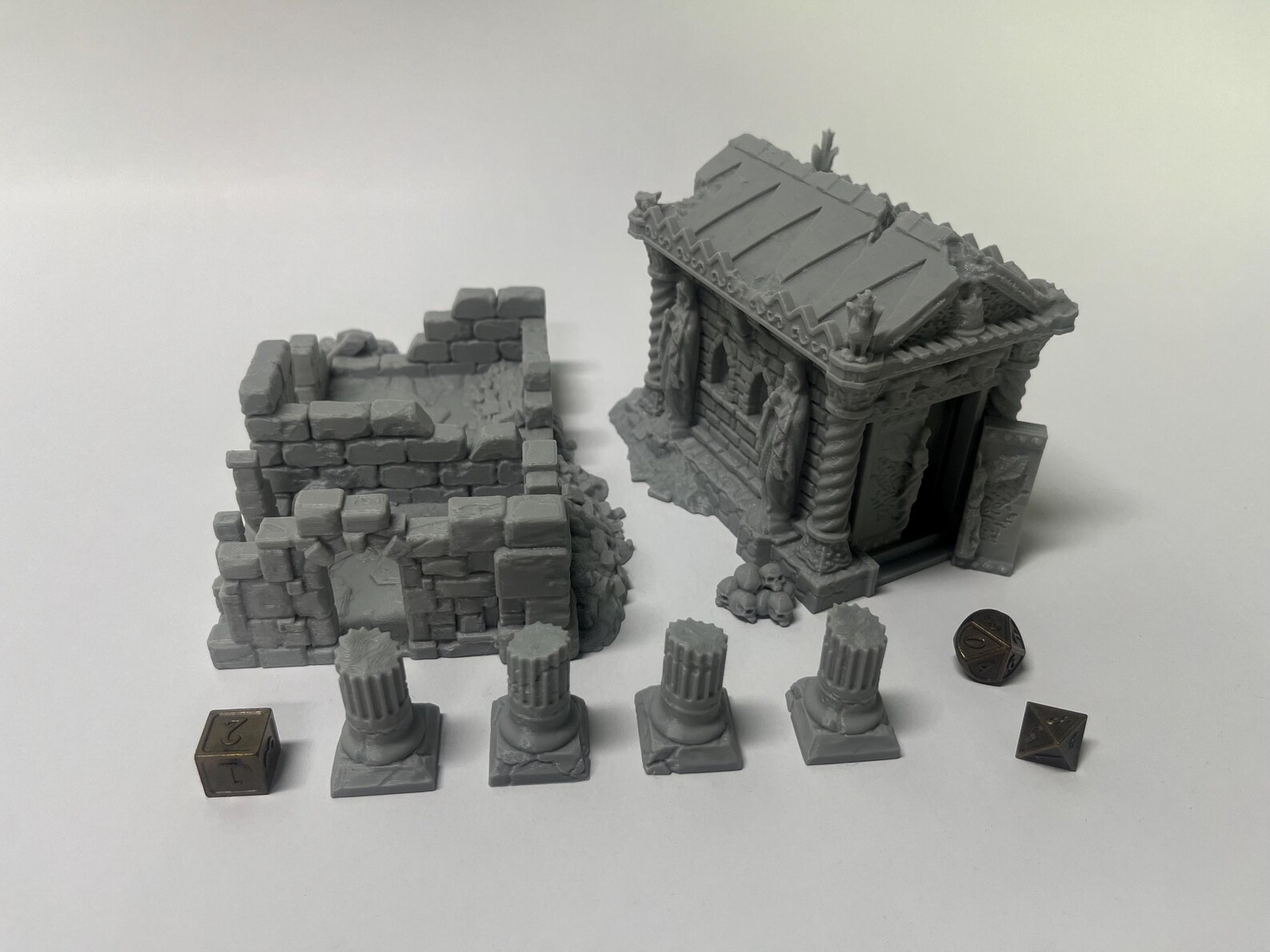 Mausoleum and Ruins Scene, Architecture Terrain Scenery Compatible With ...