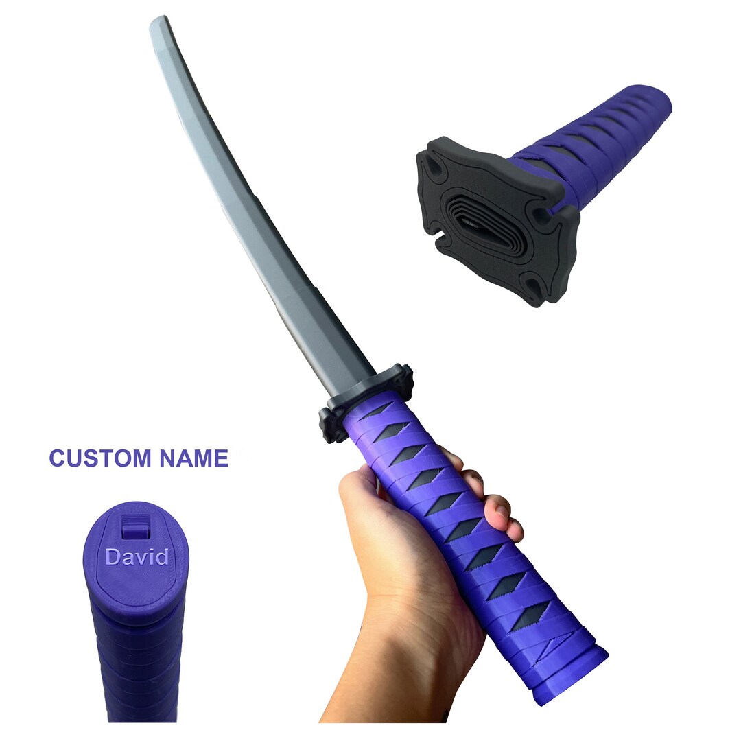 Custom Collapsing Straight Katana Props, Two Colors, Ninja Cosplay ...