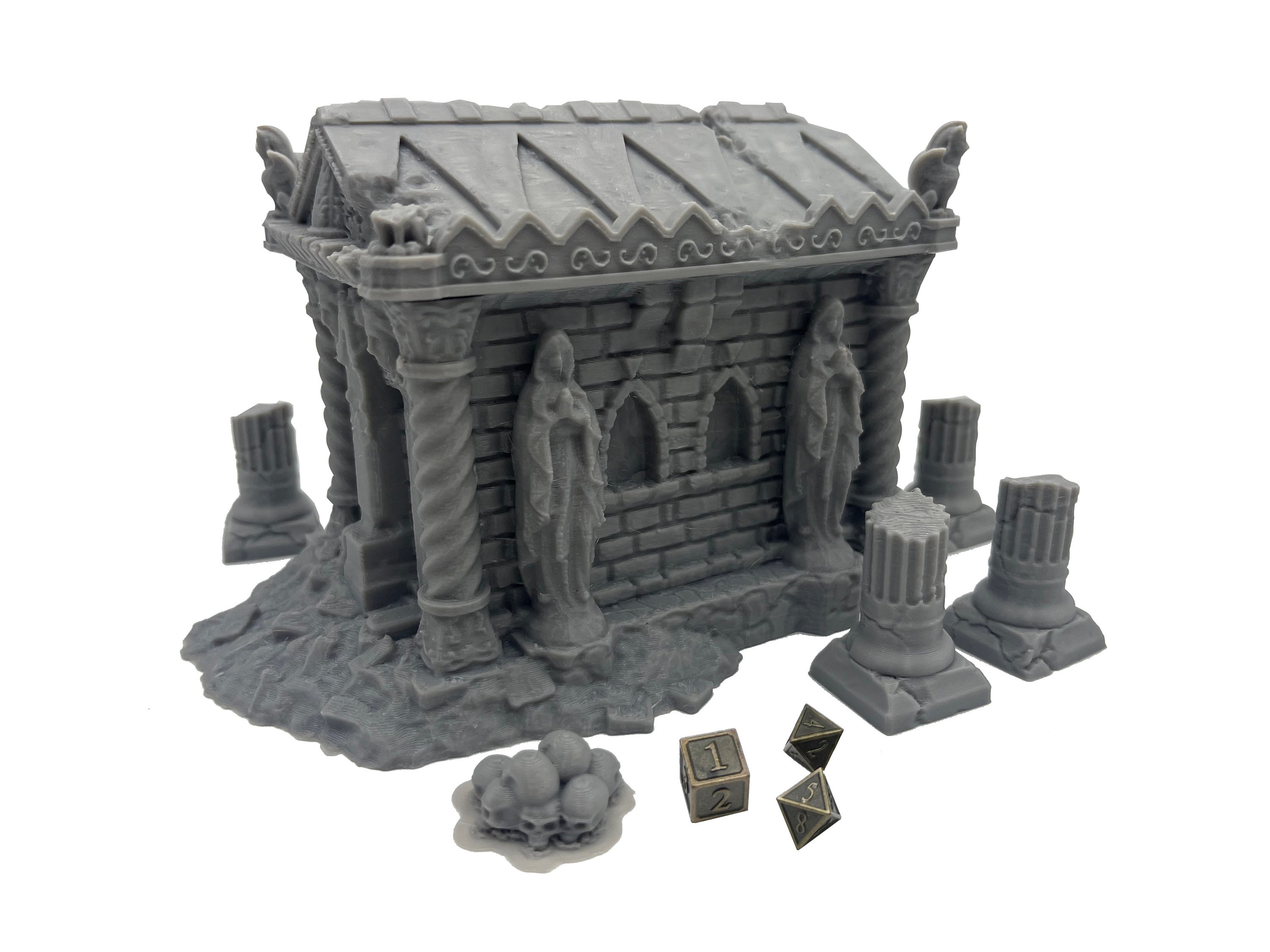 Mausoleum Houses and Ruins Scene, Architecture Terrain Scenery for 18 ...